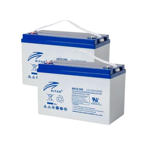 Comprar Pack 2 ud Baterías Plomo Ácido DG GEL 12V 100Ah RITAR.