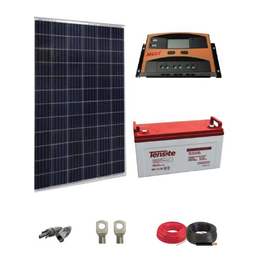 Comprar Kit Panel Solar 200W 12V con Batería | Mini panel solar