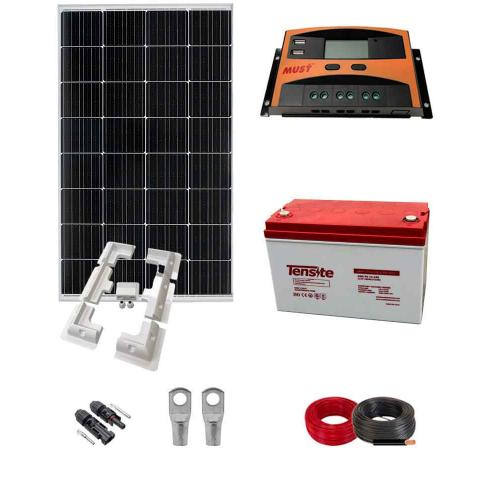 Comprar Kit Panel Solar 200W Batería Tensite 100Ah