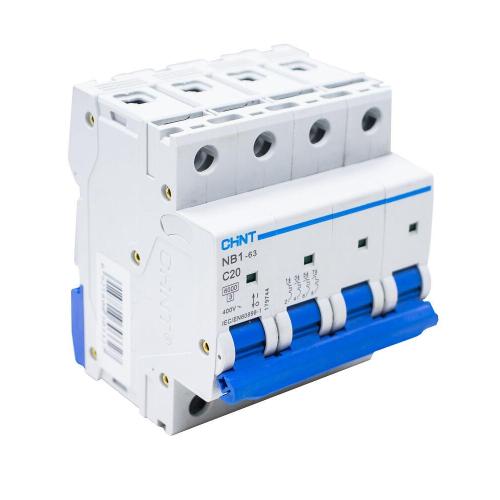 Comprar Interruptor Termomagnético 4x20A 6KA Trifásico NB1-63 CHINT