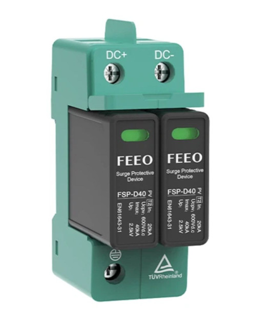 Protección sobretensiones 600Vdc 2P 20KA-40KA FEEO