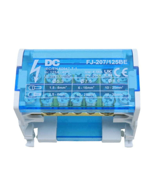 Repartidor DC Bornera Bipolar 2x6 125A | Accesorios de AutoSolar