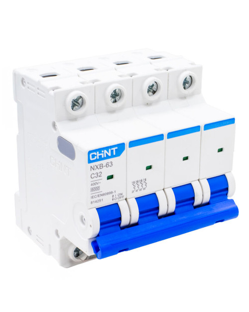 Comprar Termomagnético NXB-63 4P 32A 6KA Trifásico CHINT