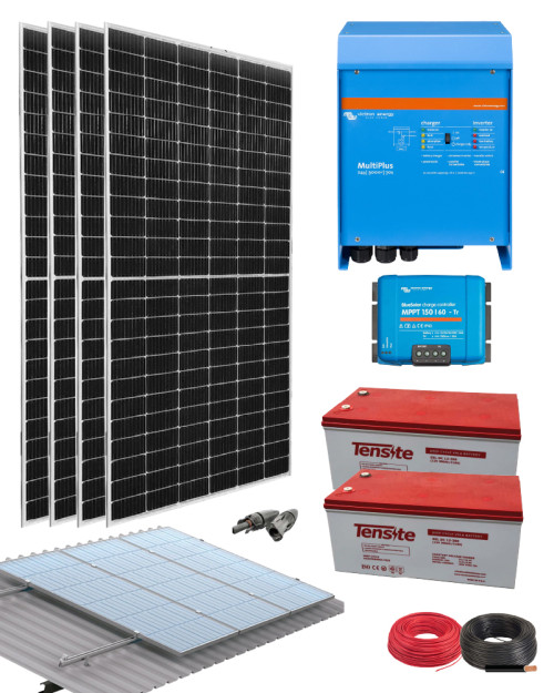 Kit Solar Vivienda Aislada 3000W 24V 9100Whdia | AutoSolar